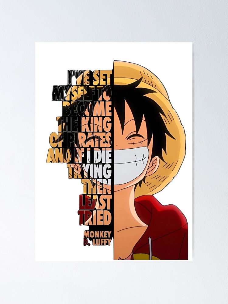 "Monkey D Luffy " Poster for Sale by Thebestindesign | Redbubble