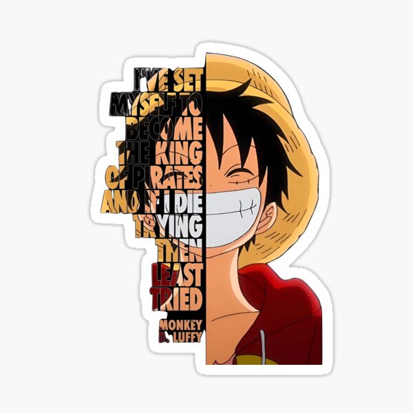 "Monkey D Luffy " Sticker for Sale by Thebestindesign | Redbubble