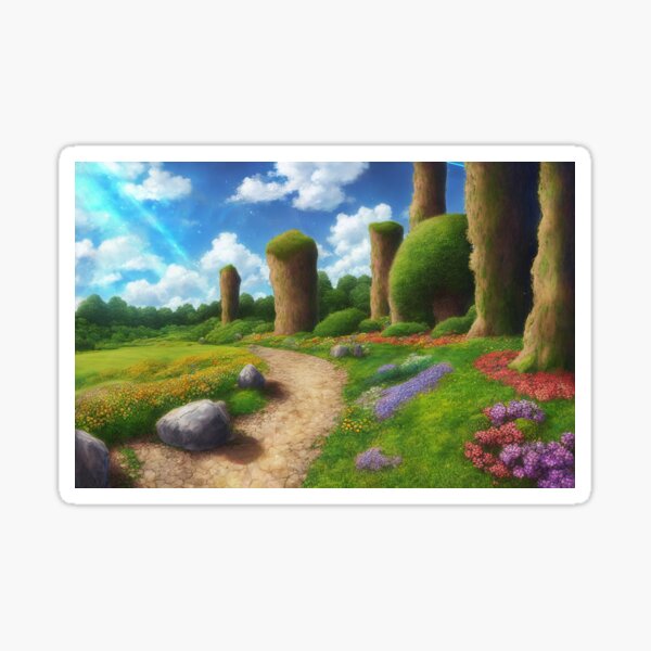 "The Pillared Path" Sticker for Sale by GeomanticArts | Redbubble