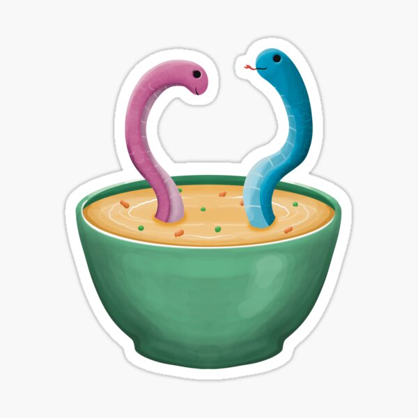 "Soup Snakes" Sticker for Sale by JakeSoNothing | Redbubble