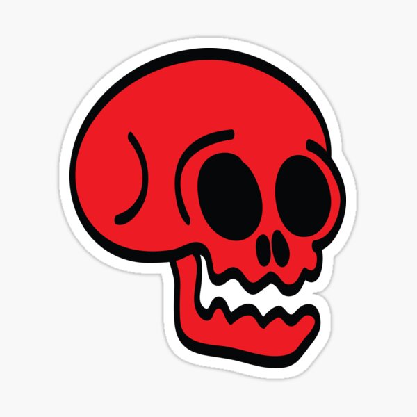 Red Skull Sticker For Sale By Trncreative Redbubble