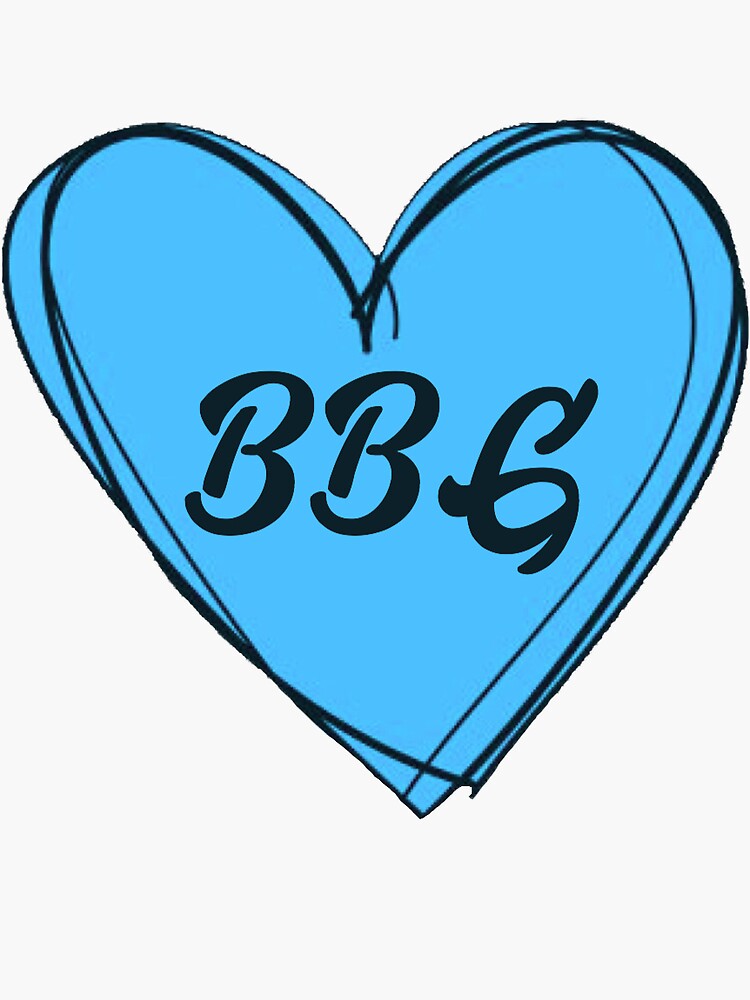 "BBG Blue Heart" Sticker for Sale by emilyblumberg | Redbubble