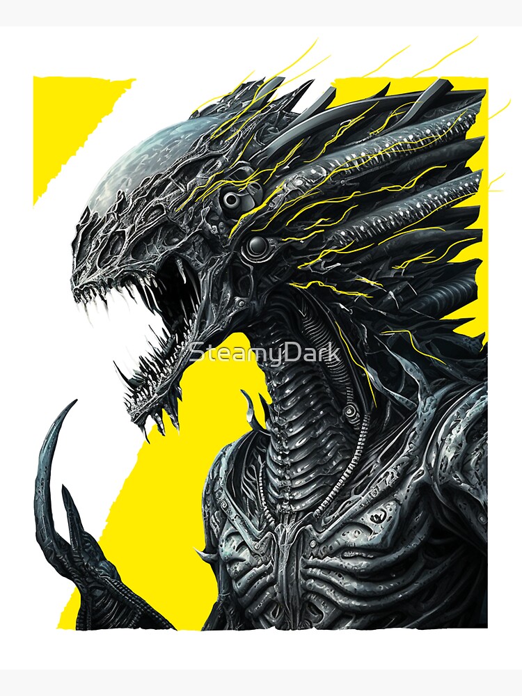 "Xenomorph Alien Yellow" Sticker for Sale by SteamyDark | Redbubble