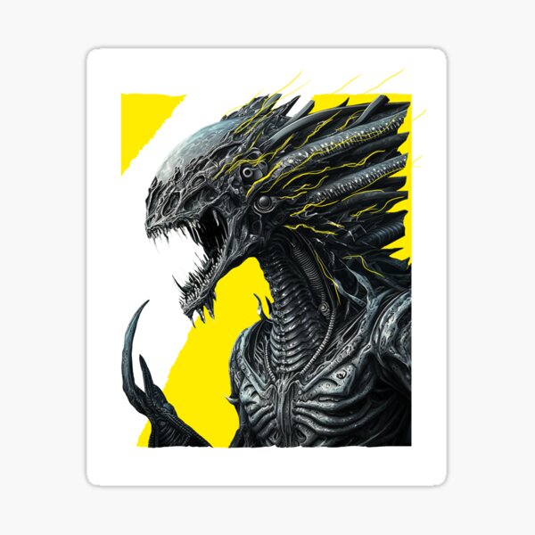 "Xenomorph Alien Yellow" Sticker for Sale by SteamyDark | Redbubble