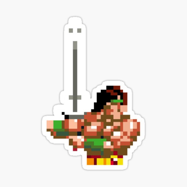 "Retro Barbarian" Sticker for Sale by RailgunDeth | Redbubble