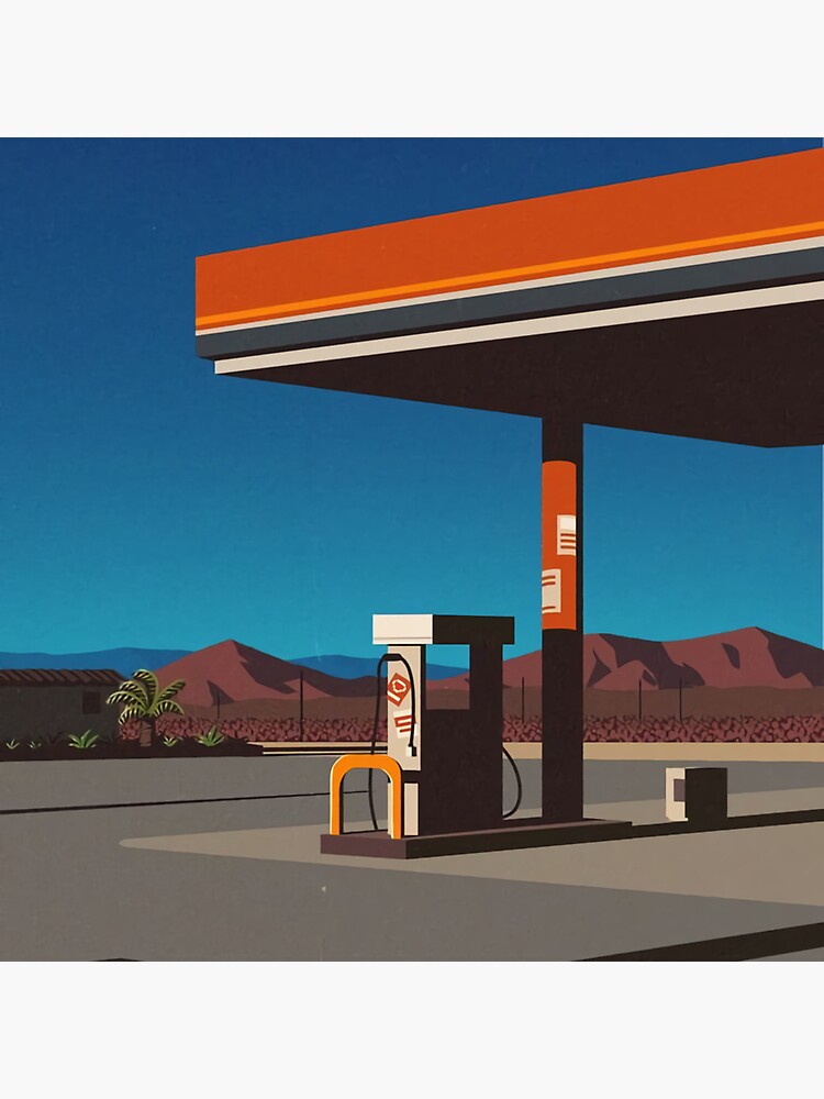 "Retro Refueling Terminal" Sticker for Sale by vanessaHulbert | Redbubble