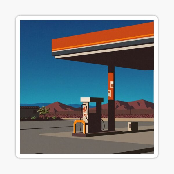 "Retro Refueling Terminal" Sticker for Sale by vanessaHulbert | Redbubble