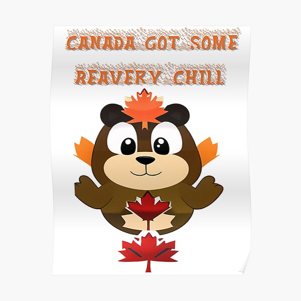 "Canadian beaver logo" Poster for Sale by Pluieville1234 | Redbubble