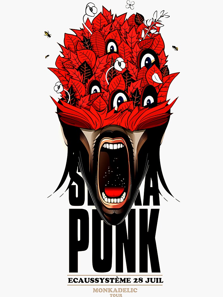 "shaka ponk monkeys" Sticker for Sale by sarinared | Redbubble