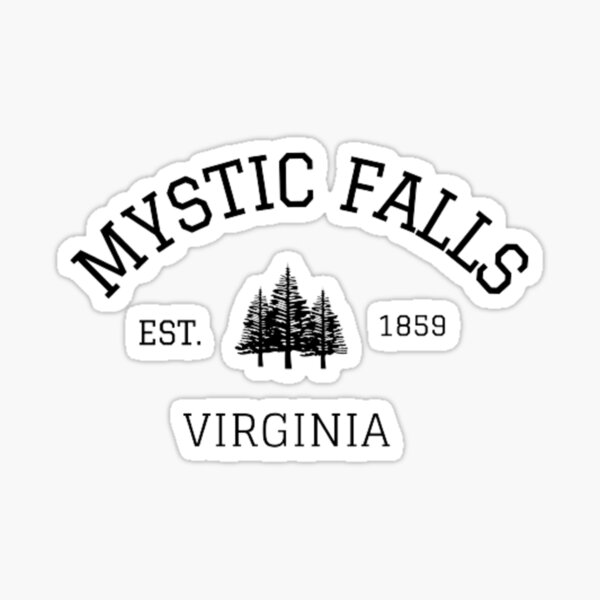 "mystic falls" Sticker for Sale by greenbublle | Redbubble