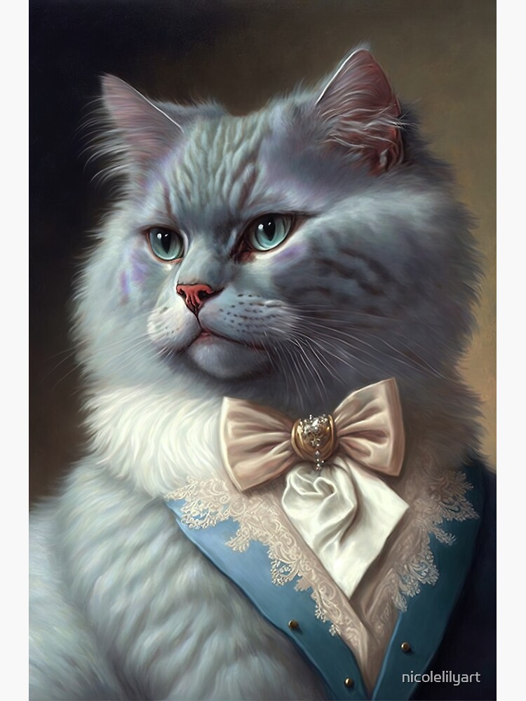 "Fancy Cats - Monsieur Le Chat" Sticker for Sale by nicolelilyart ...