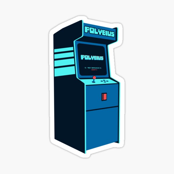 "Polybius Arcade Cabinet Urban Legend 1981" Sticker for Sale by ...