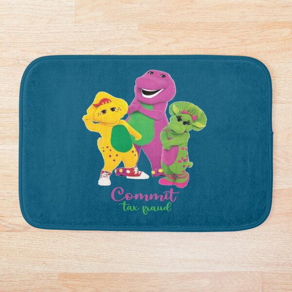 "Barney Tax Fraud " Bath Mat for Sale by AltBohemian | Redbubble