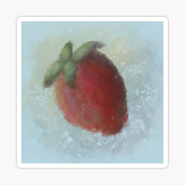 "strawberry graphite pastel art realism" Sticker for Sale by ...