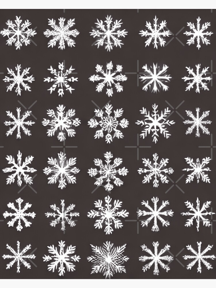 "Retro Vintage Christmas Snowflake Pattern - Cool Black and White ...