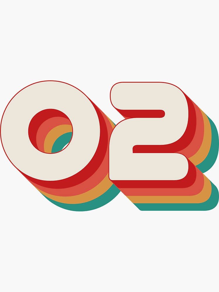 "Number 2" Sticker for Sale by Texterns | Redbubble
