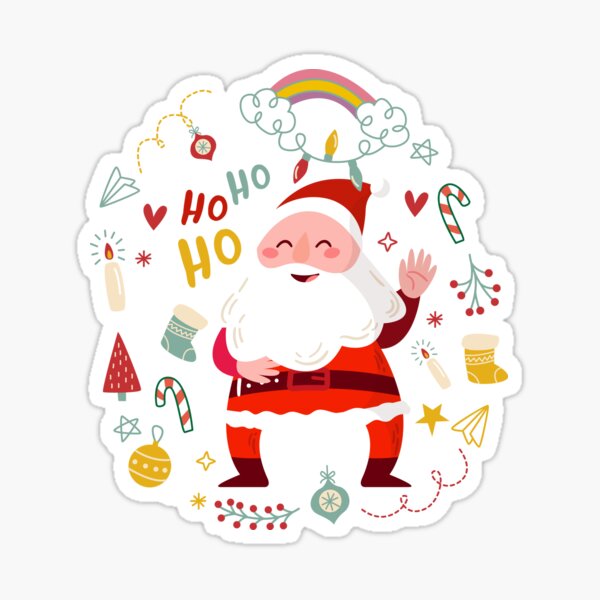 "HO HO HO" Sticker for Sale by GreatDesigns25 | Redbubble