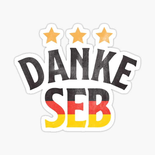 "Danke Seb" Sticker for Sale by KakungElhasief | Redbubble