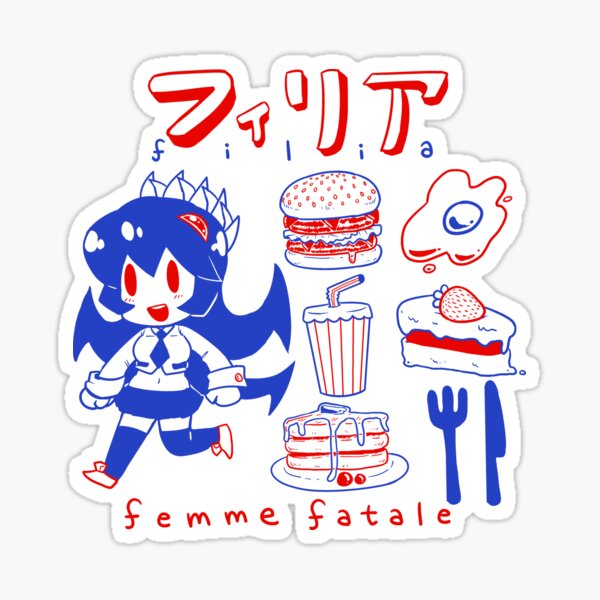 "Skull Girls - Filia - Eating Time" Sticker for Sale by k009 | Redbubble