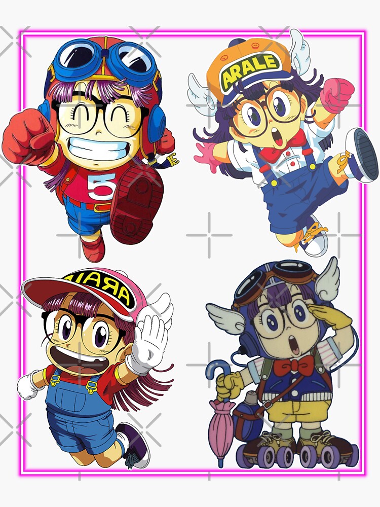 "Arale Collection" Sticker for Sale by Saung-Razor | Redbubble