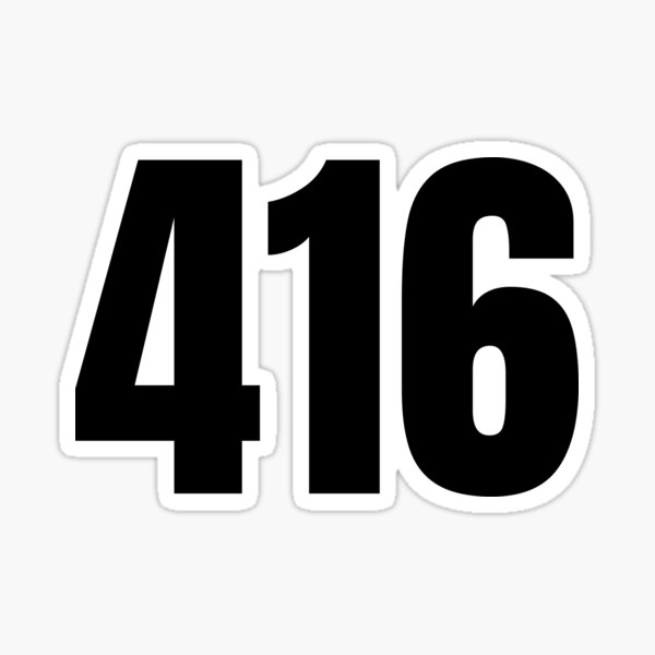 "The Torontonian 416 The Original" Sticker for Sale by babyrage | Redbubble