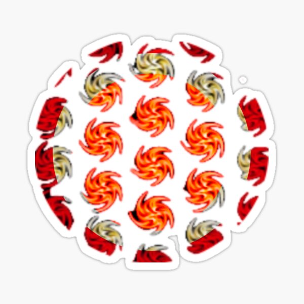 "Awesome Spinning Fire Pinwheels design by Ryan Holloway" Sticker for ...