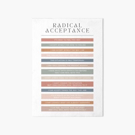 "Radical Acceptance | Earthy on White | Dialectical Behavioural Therapy ...