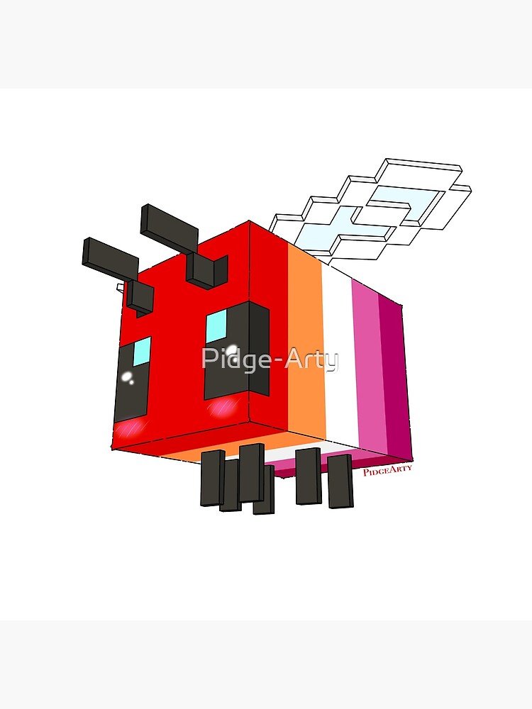 "Lesbian Pride Minecraft Bee | lesBEEian" Poster for Sale by Pidge-Arty ...