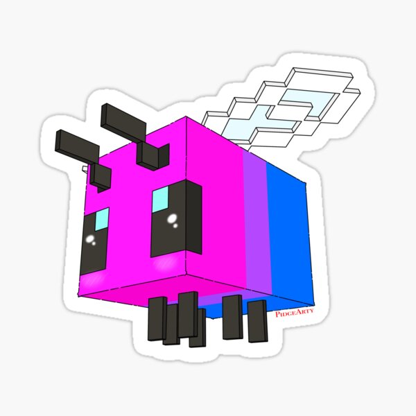 "Bisexual Pride Minecraft Bee" Sticker for Sale by Pidge-Arty | Redbubble