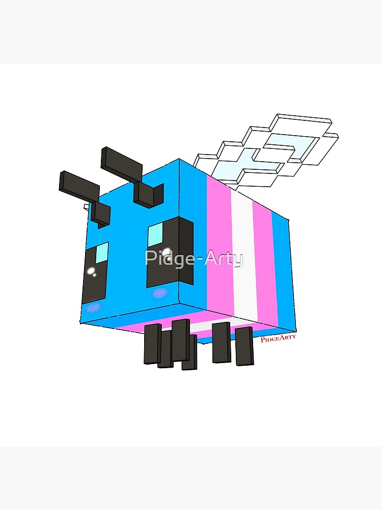 "Trans* Pride Minecraft Bee" Poster for Sale by Pidge-Arty | Redbubble