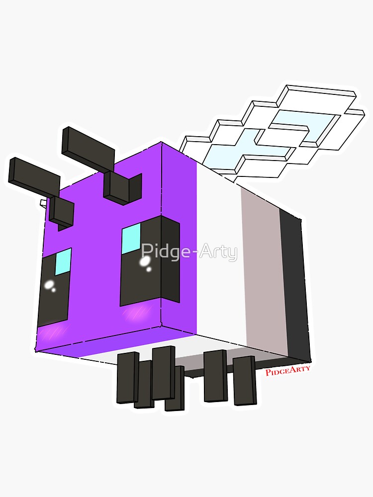 "Ace Pride Minecraft Bee | Asexual" Sticker for Sale by Pidge-Arty ...