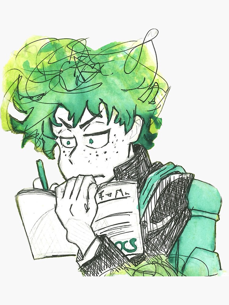 "deku " Sticker for Sale by MarchMushrooms | Redbubble