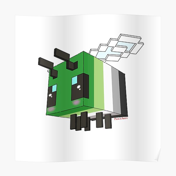 "Aro Pride Minecraft Bee | Aromatic" Poster for Sale by Pidge-Arty ...