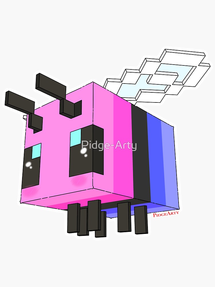 "Omni Pride Minecraft Bee | Omnisexual" Sticker for Sale by Pidge-Arty ...