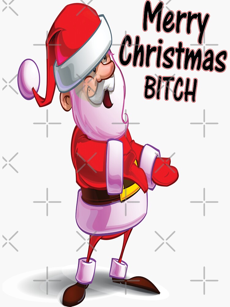 "Rude Retro Vintage Pink Santa Claus " Sticker for Sale by aventi24 ...