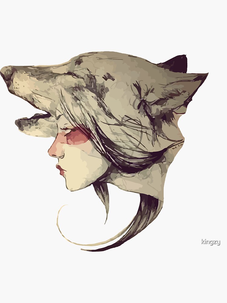 "She Wolf" Sticker for Sale by kingzy | Redbubble