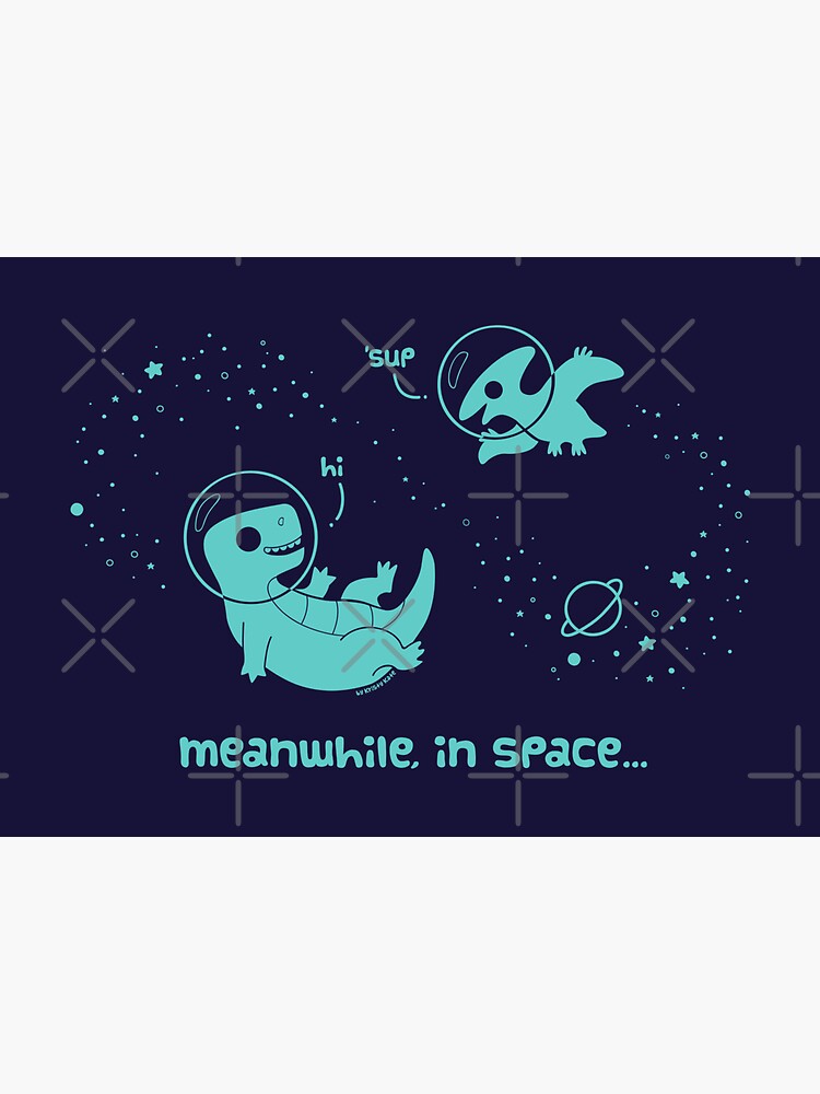 "Meanwhile, In Space..." Sticker by KristyKate | Redbubble