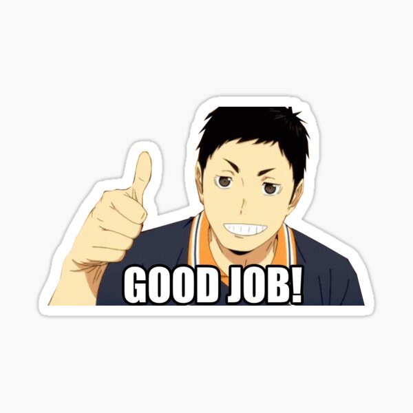 "Daichi Good Job" Sticker for Sale by kawaiicrossing | Redbubble
