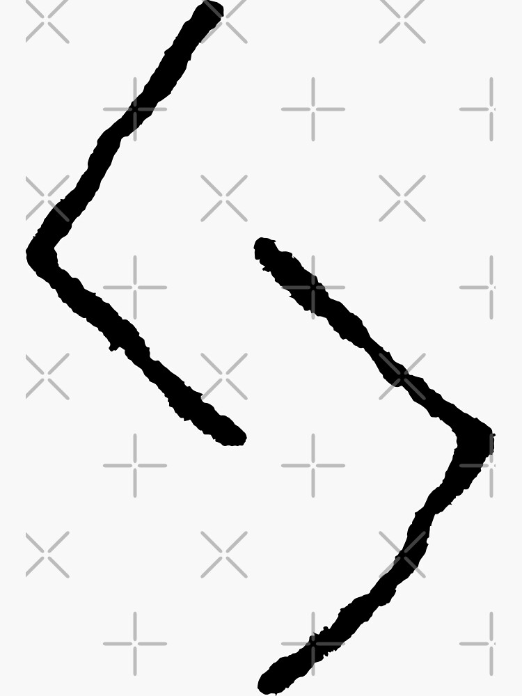 "Handmade Jera Rune" Sticker for Sale by SastheTater | Redbubble