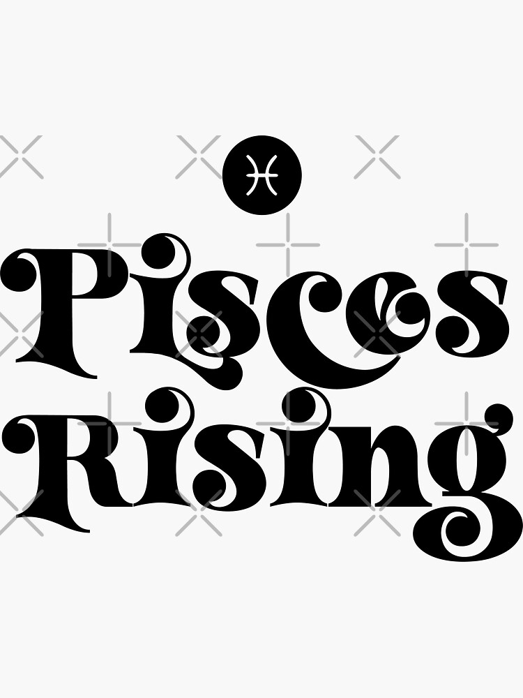 "PISCES RISING Astrology Zodiac Sign and Symbol" Sticker for Sale by ...