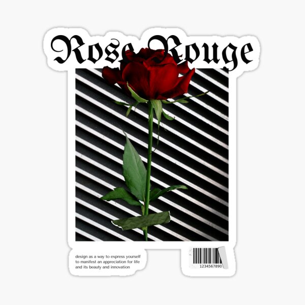 "Red Rose - Rose Rouge" Sticker for Sale by Mhayra | Redbubble