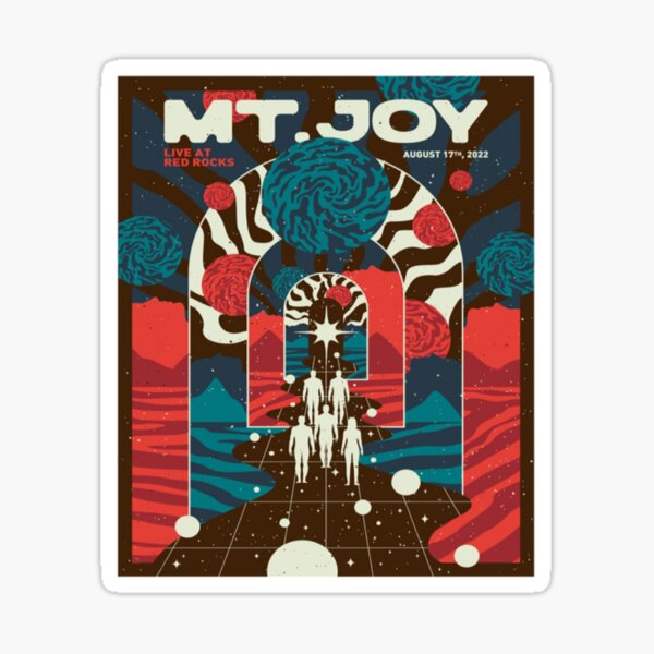 "MT JOY Merch mt joy red rocks 2022" Sticker for Sale by carlosmendez ...