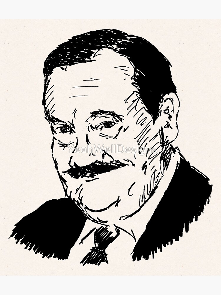 "Airline Magnate Roy Biggins / Sharpie Drawing by Josh Valentine ...