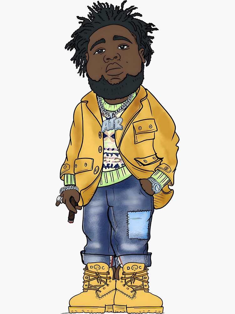 "Rod Wave Merch Rod Wave Chibi" Sticker for Sale by carlosmendez ...