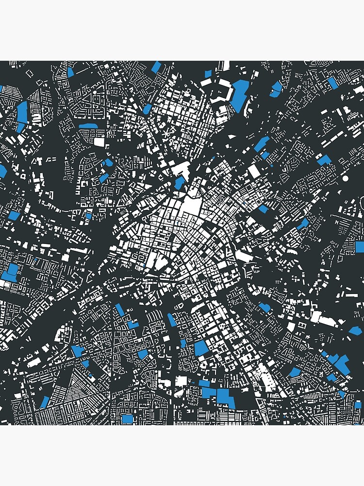 "Map of Manchester, UK with its schools in color" Poster for Sale by ...