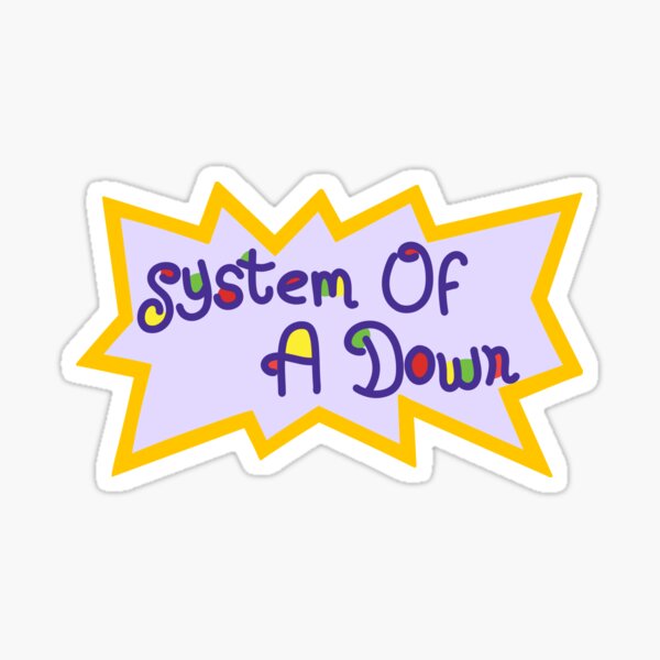 "SOAD!" Sticker for Sale by Goldenxchocoboo | Redbubble