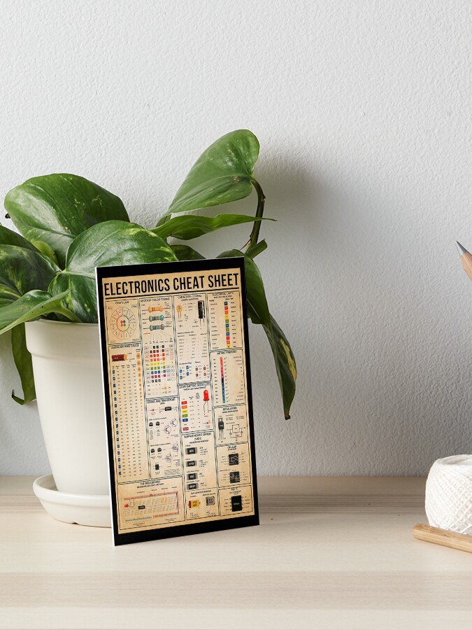 "Electrician Electronics Cheat Sheet " Art Board Print for Sale by ADAMANDREWSAU | Redbubble