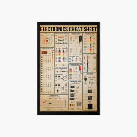 "Electrician Electronics Cheat Sheet " Art Board Print for Sale by ...