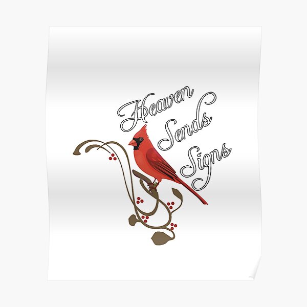 "Motivational Red Cardinal Bird Design of Faith Inspirational Quote ...