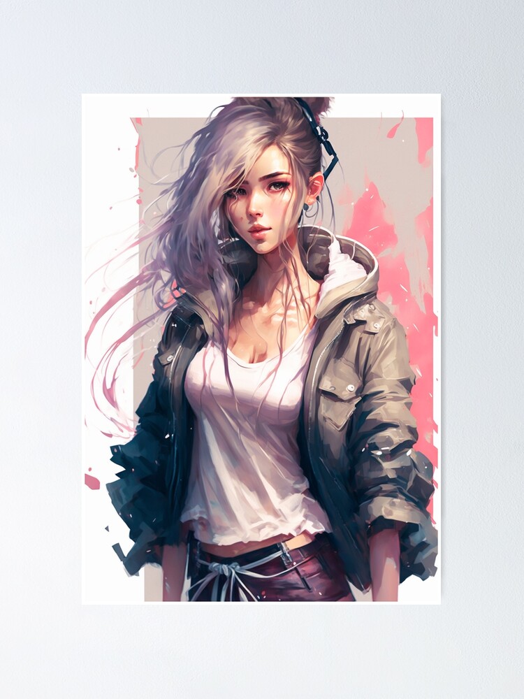 "Anime girl visual art" Poster for Sale by Mirochan80 | Redbubble